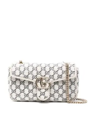 Gucci Small Gg Marmont Shoulder Bag - White