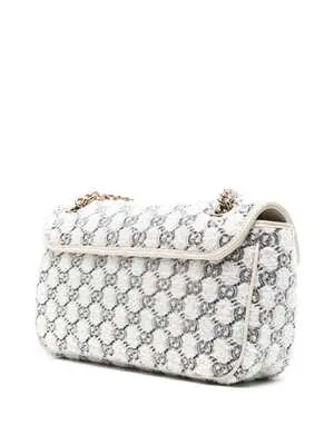 Gucci Small Gg Marmont Shoulder Bag - White