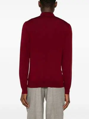 Fedeli Fine-knit Polo Shirt - Red