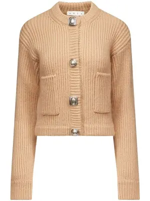 AREA Gemstone Button Knit Cardigan