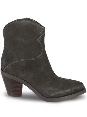Ash Contrast Stitching Boots For Women