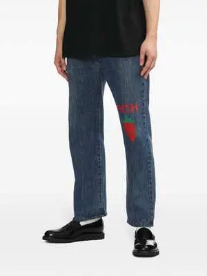 WESTFALL Graphic Print Straight Leg Jeans