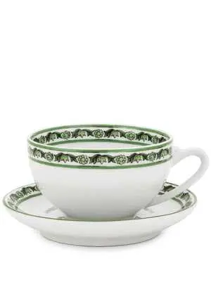 Dolce & Gabbana Maiolica-trim Teacups - White