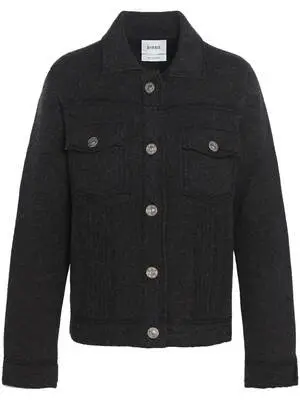 BARRIE Contrast-stitching Denim-effect Jacket - Black