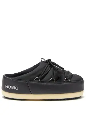 Moon Boot Icon Logo-print Slides - Black