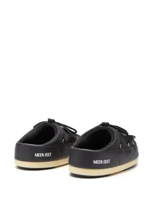 Moon Boot Icon Logo-print Slides - Black
