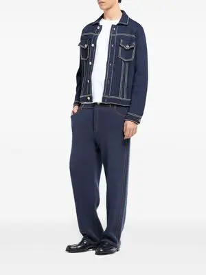 BARRIE Knitted Denim Jacket - Blue