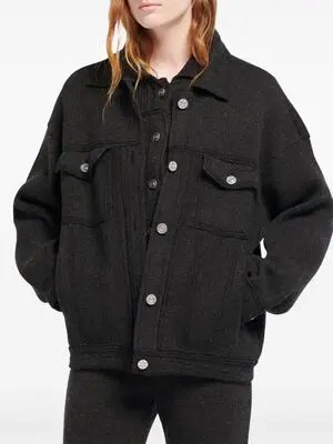 BARRIE Denim-effect Jacket - Black