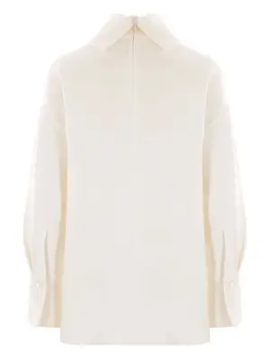 Alberto Biani Crepe Blouse - Neutrals