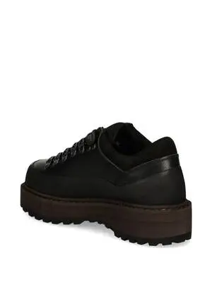 Diemme Cornaro Gomma Leather Low-top Sneakers - Black