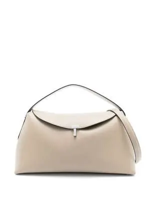 TOTEME T-lock Leather Top Handle Bag - Neutrals