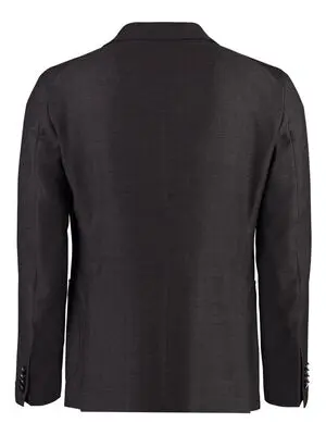 Tagliatore Peak-lapels Single-breasted Blazer - Brown