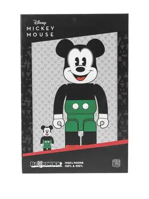 MEDICOM TOY X Mickey Mouse 1930s Poster Be@rbrick 100% And 400% Figure Set - Black