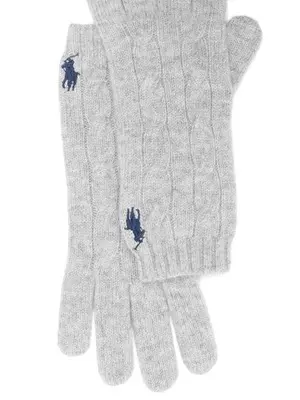 Polo Ralph Lauren Cable-knit Gloves - Grey