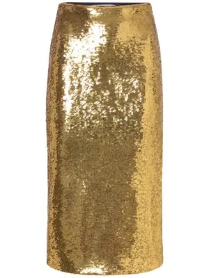 ERMANNO FIRENZE Sequinned Midi Skirt