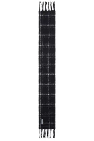 Our Legacy Estate Scarf In Black - Black Fuzzy Alpaca Check