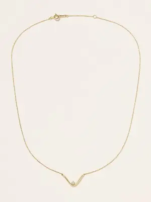 Mizuki 14-karat Necklace With Diamond