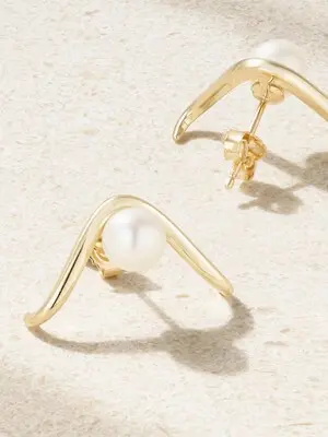 Mizuki 14-karat Earrings With Pearl