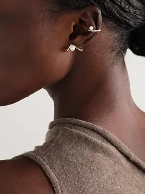 Mizuki 14-karat Earrings With Pearl