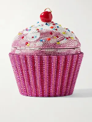Judith Leiber Cherry Cupcake Crystal Clutch - Pink