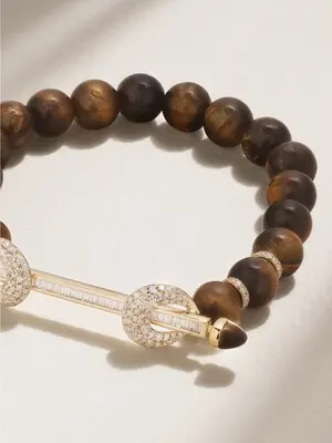 ANANYA Chakra Tiger's Eye And Diamond Bracelet