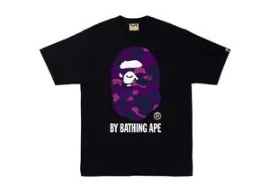 A BATHING APE Camo Bathing Ape Tee Shirt - Black/purple