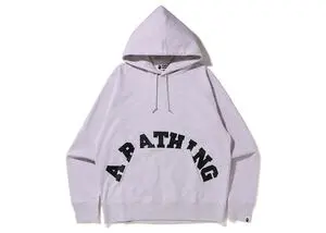 A BATHING APE Giant Ape Head Relaxed Fit Pullover Hoodie - Grey