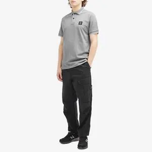 Stone Island Patch Polo - Melange Grey