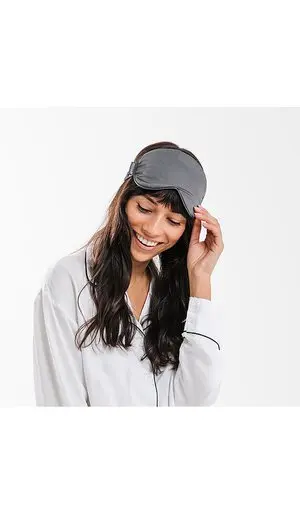 ETTITUDE Sateen Eye Mask - Charcoal