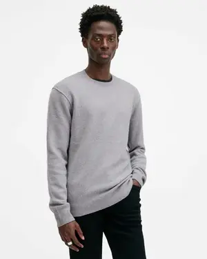 ALLSAINTS Patern Crew Neck Knit - Grey