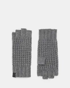 ALLSAINTS Nevada Fingerless Gloves - Grey