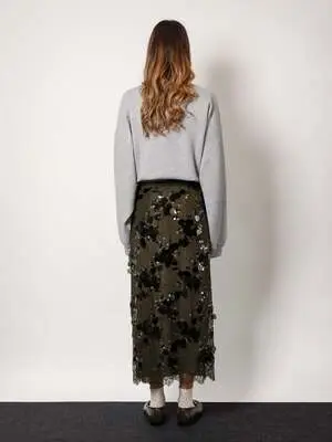 Gucci Sequin Embellished Lace Skirt