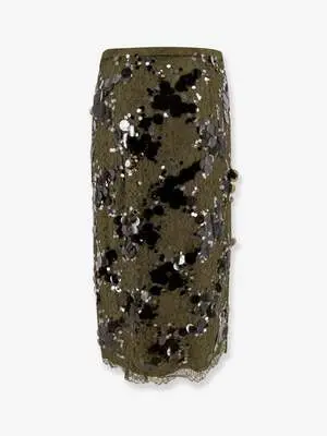 Gucci Sequin Embellished Lace Skirt
