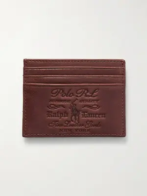 Polo Ralph Lauren Heritage Logo-debossed Full-grain Leather Cardholder - Brown