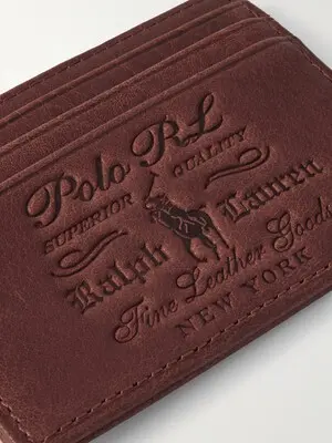 Polo Ralph Lauren Heritage Logo-debossed Full-grain Leather Cardholder