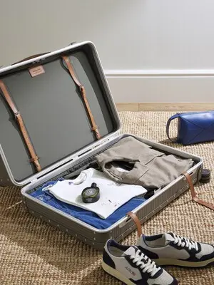 FPM MILANO Bank Spinner 76cm Leather-trimmed Aluminium Suitcase