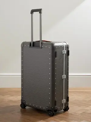 FPM MILANO Bank Spinner 76cm Leather-trimmed Aluminium Suitcase