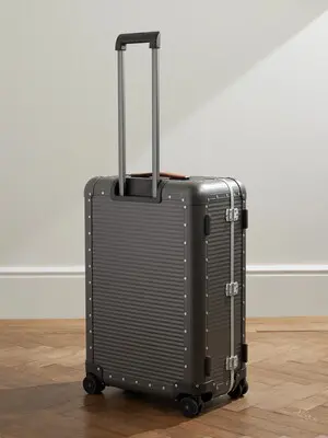 FPM MILANO Bank Spinner 68cm Leather-trimmed Aluminium Suitcase