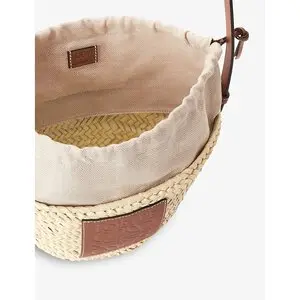 Loewe X Paula's Ibiza Raffia And Leather Basket Bag