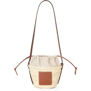 Loewe X Paula's Ibiza Raffia And Leather Basket Bag