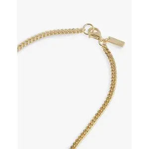 COMMONLINES Mini Cuban 14ct Yellow- Plated Sterling Silver Chain Necklace