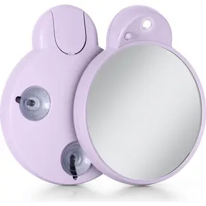 ZADRO Lighted Compact Mirror With 10x Magnification & Retractable Suction Cups - Lavender
