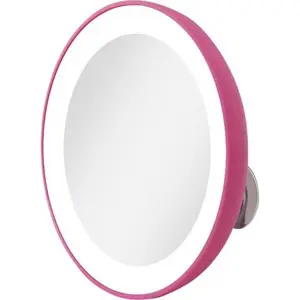 ZADRO Lighted Compact Mirror With 10x Magnification & Suction Cup - Pink