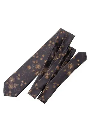 ELIZABETTA Silvio Extra Long Silk Jacquard Neck Tie