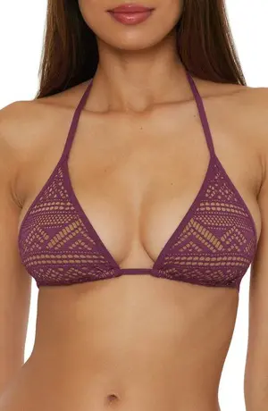 BECCA® By Rebecca Virtue Becca Color Play Triangle Bikini Top Aubergine