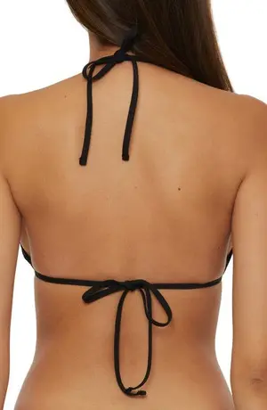 BECCA® By Rebecca Virtue Color Play Triangle Bikini Top - Black