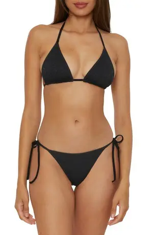 BECCA® By Rebecca Virtue Color Play Triangle Bikini Top - Black
