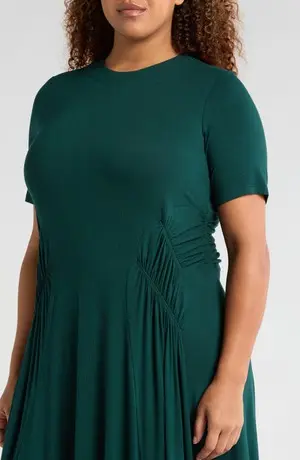 Universal Standard Devi Liquid Jersey Dress - Forest Green