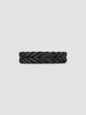 David Yurman Chevron Band Ring In Titanium, 6.2mm