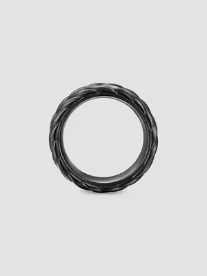 David Yurman Chevron Band Ring In Titanium, 9mm